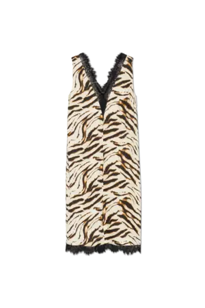 GANNI Animal Print Dress - Brown