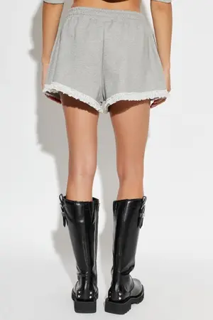 GANNI Shorts With Lace Trim