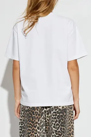 GANNI T-shirt With Openwork Pattern