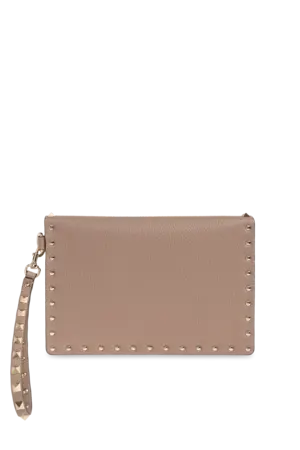 Valentino Garavani Leather Studded Clutch