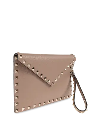 Valentino Garavani Leather Studded Clutch