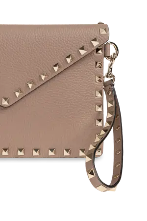 Valentino Garavani Leather Studded Clutch