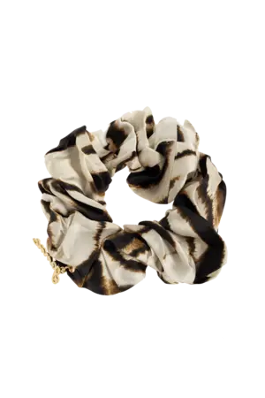 GANNI Hair Scrunchie With Animal Motif