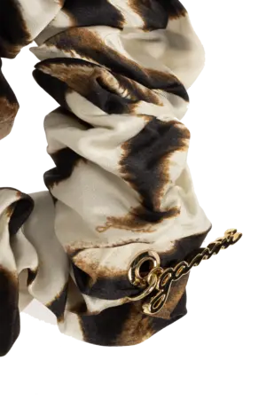 GANNI Hair Scrunchie With Animal Motif