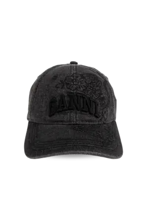 GANNI Baseball Cap - Black