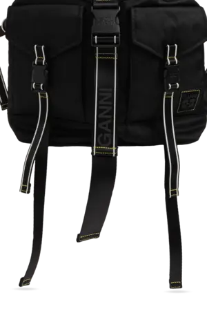 GANNI Backpack With Logo Patch