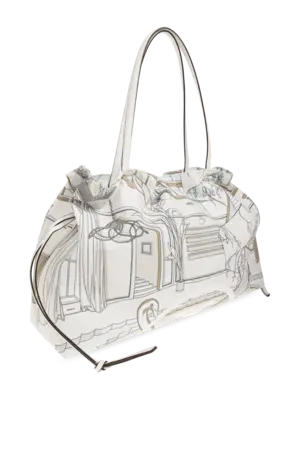Tory Burch Ella Tote Bag With Architectural And Botanical Print