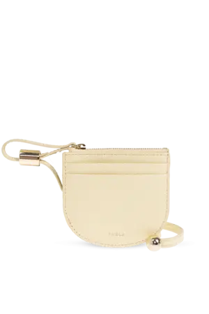 Furla Laura" Card Case On A Strap - Cream