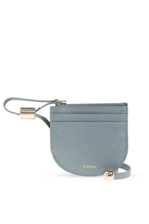 Furla Laura' Card Holder On A Strap - Blue