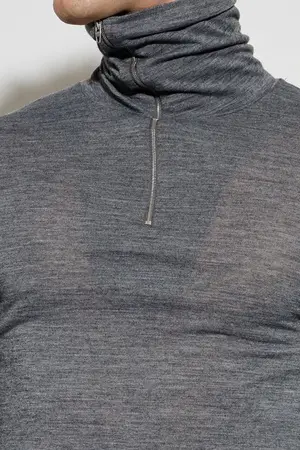 JIL SANDER Sweater With A Zip Collar