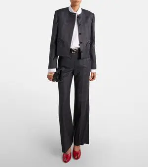 BLAZÉ MILANO Lundy Virgin Wool Flared Pants