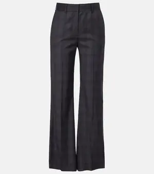 BLAZÉ MILANO Lundy Checked Flared Pants - Grey