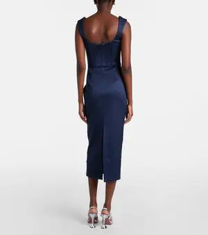 Rebecca Vallance Ayla Embellished Satin Cocktail Dress