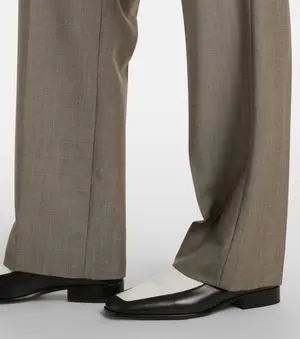 Victoria Beckham Wool And Mohair Straight Leg Trousers