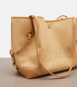 Chloé Medium Raffia-effect Tote Bag