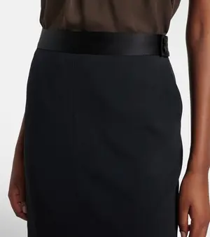TOM FORD Satin Belted Pencil Skirt
