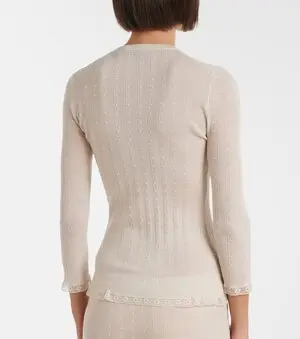 Gucci Lace-trimmed Wool Cardigan