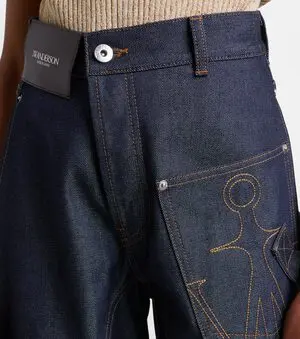 JW Anderson Twisted Embroidered Straight Jeans