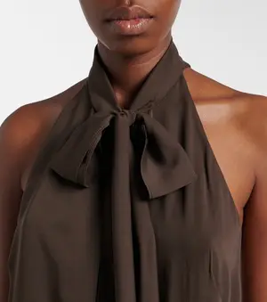 TOM FORD Tie-neck Silk Georgette Top