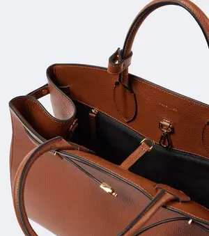 DEMELLIER Small Leather Top-handle Bag - Brown