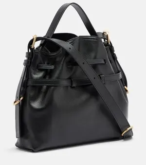 Givenchy Voyou Bucket Small Leather Shoulder Bag - Black