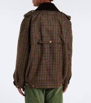 BLAZÉ MILANO Chausie Checked Virgin Wool Jacket - Green
