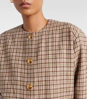 BLAZÉ MILANO Checked Wool And Cashmere Jacket