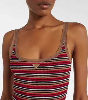 Prada Ribbed-knit Midi Dress