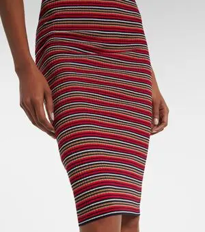 Prada Ribbed-knit Midi Dress