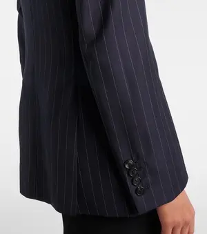 Givenchy Pinstripe Double-breasted Wool Blazer