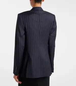 Givenchy Pinstripe Double-breasted Wool Blazer