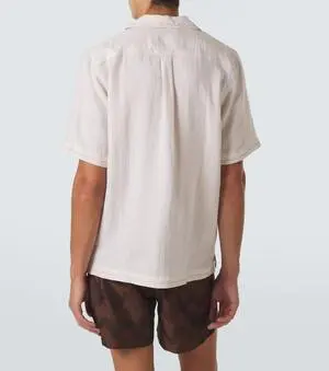Frescobol Carioca Alvs Linen Embroidered Shirt