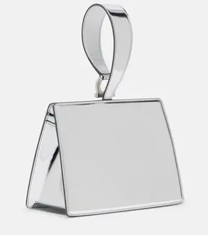 FERRAGAMO Gancini Metallic Leather Clutch