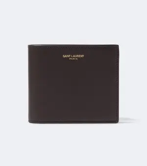 Saint Laurent Leather Bifold Wallet - Brown
