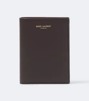 Saint Laurent Leather Bifold Wallet - Brown