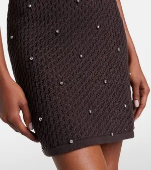 Staud Isola Crochet Embellished Cotton Beach Dress - Brown