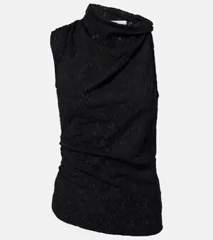 Proenza Schouler Asymmetric Lace Top - Black