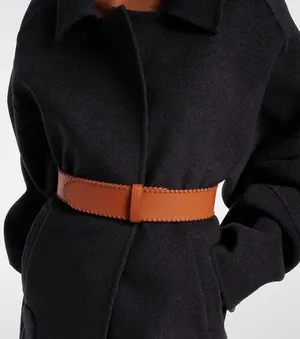 Khaite Theo Leather Belt - Brown