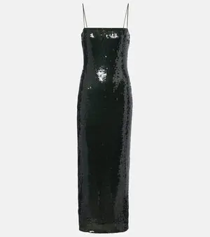 ROTATE BY BIRGER CHRISTENSEN Sequined Maxi Dress - Green