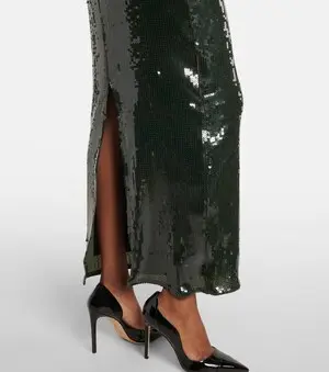 ROTATE BY BIRGER CHRISTENSEN Sequined Maxi Dress