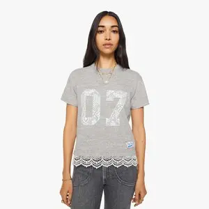 MOTHER The Footballer Heather T-shirt - Grey