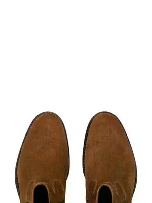 Etro Suede Chelsea Ankle Boots With Paisley Motif