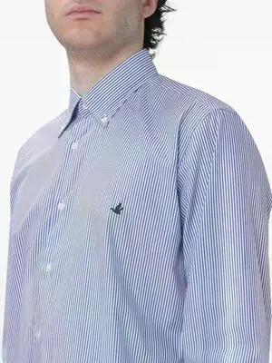 BROOKSFIELD Striped Poplin Shirt - Blue