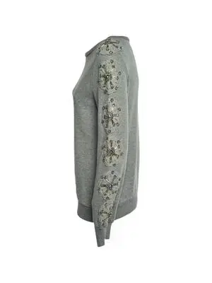 Givenchy Embroidered Floral Appliqué Sweatshirt