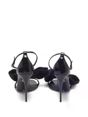 Dolce & Gabbana Keira Bow Heeled Sandals - Black