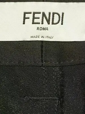 Fendi Satin Cargo Trousers With Zip Detail