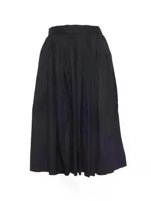 Prada Gathered Midi Skirt - Black