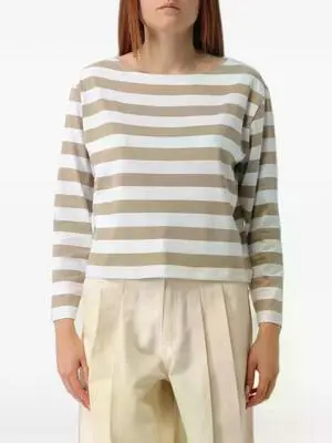 Theory Striped Long-sleeve T-shirt - Neutrals