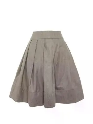 Celine Pleated Mini Skirt - Grey