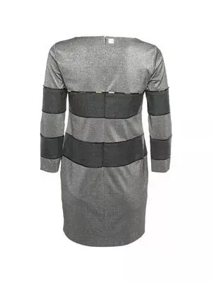 Roberto Cavalli Metallic Stripe Mini Dress